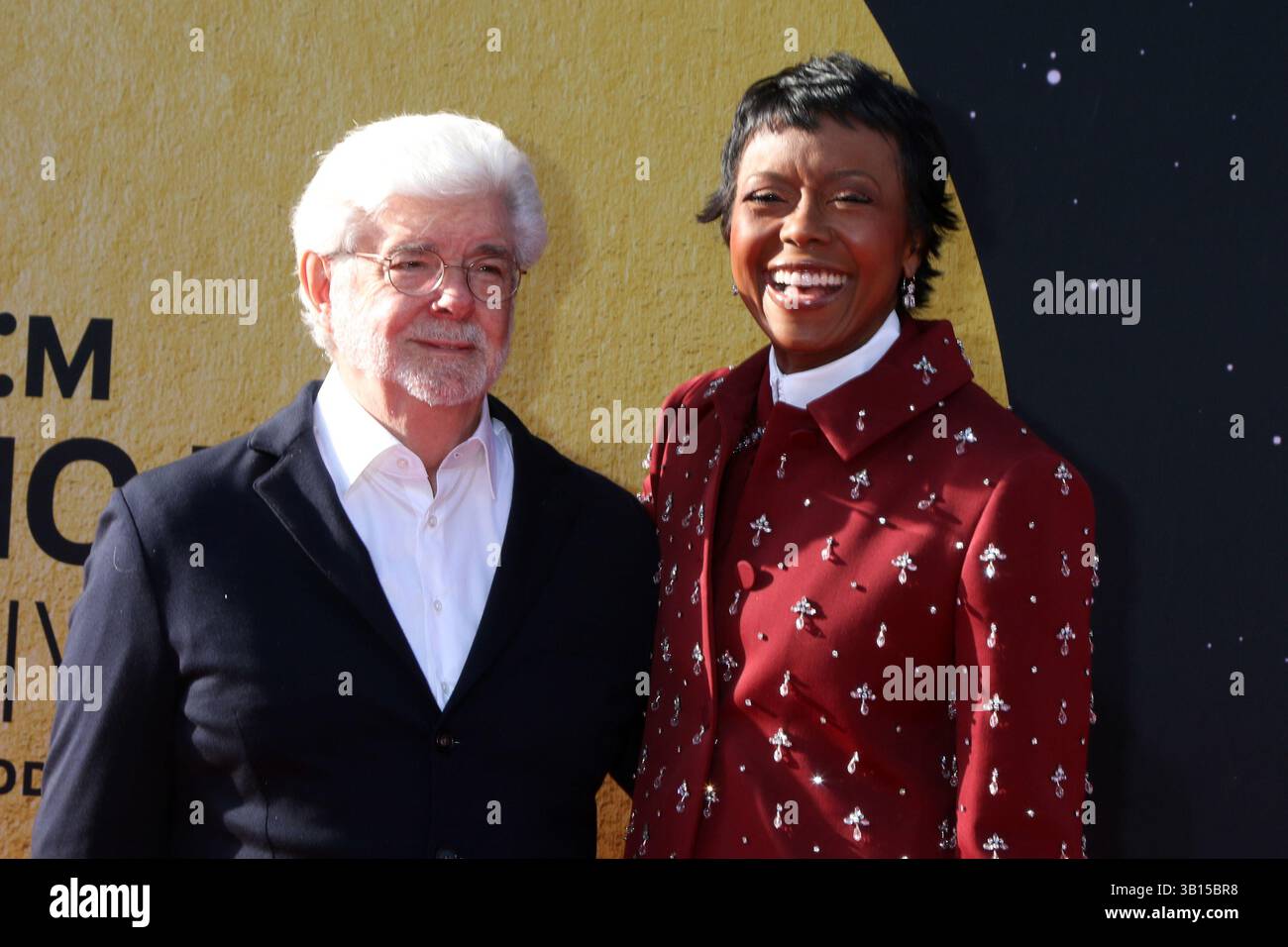 Los Angeles, USA. 24, April, 2025. Pictured left to right, George Lucas ...