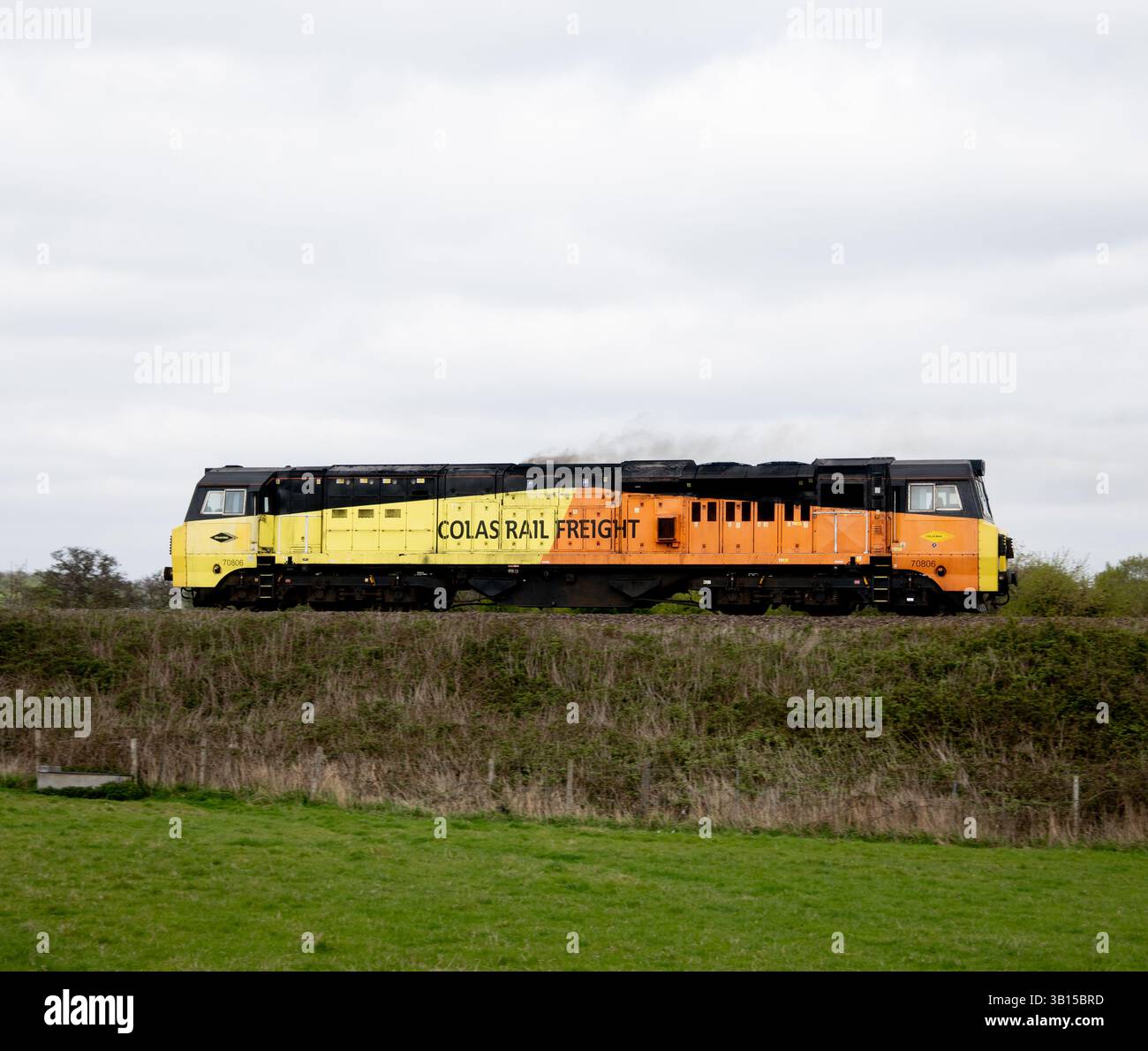 Colas Rail class 70 diesel locomotive No. 70806 travelling light engine ...