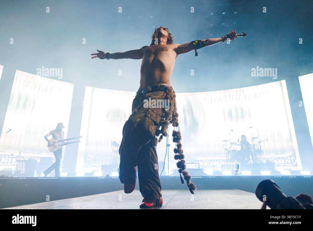 The band Bilderbuch on Thursday, April 24, 2025, during their concert ...