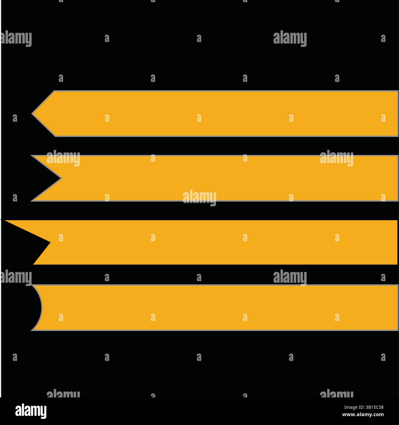 Elegant Gold Ribbon Banner Design Element for Website Decoration ...