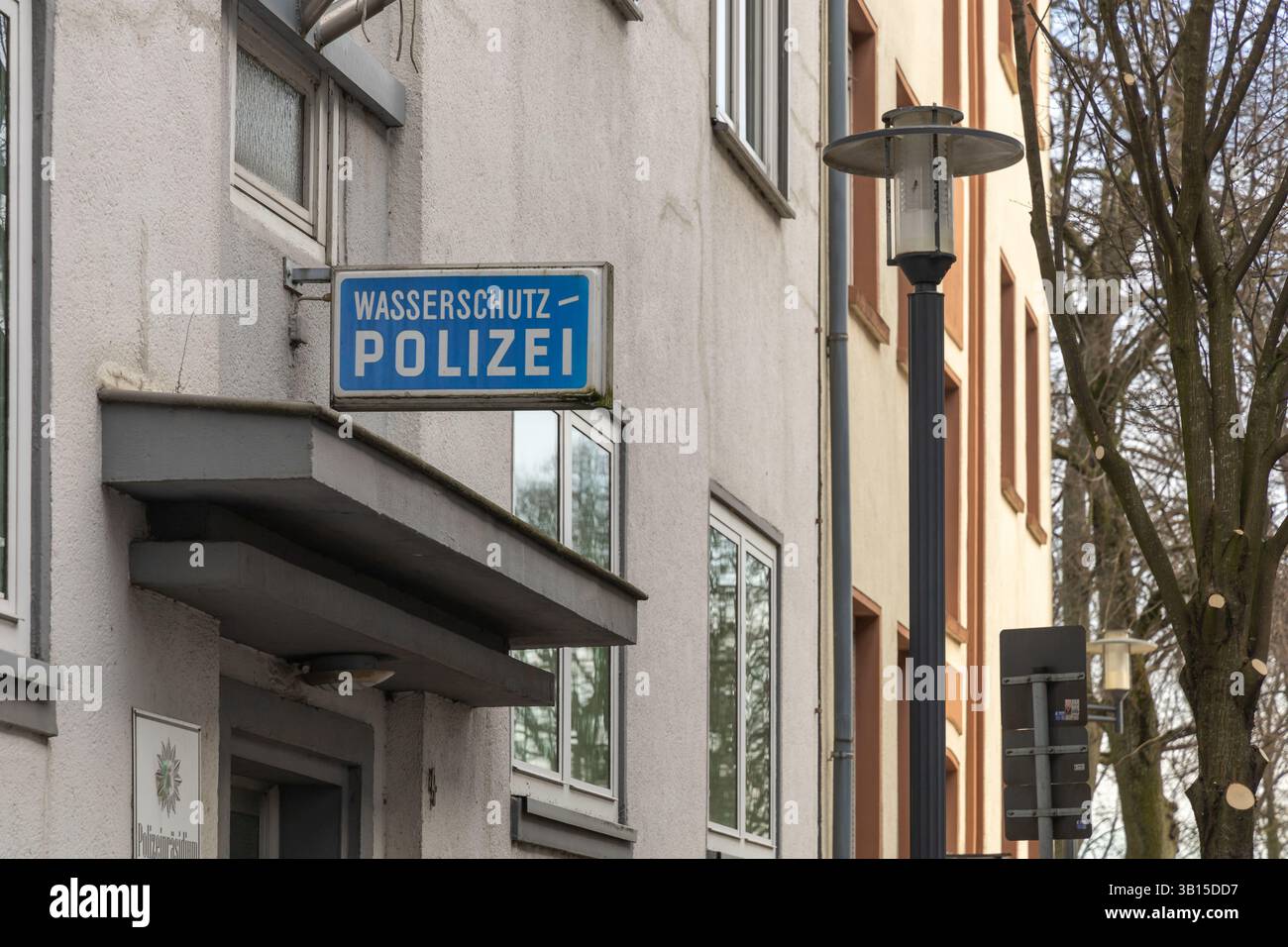 Emmerich , Germany. 19 February 2025. Polizei station logo sign at the ...