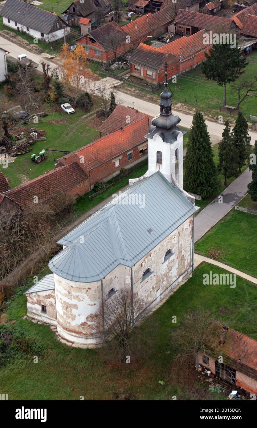 Parish church of the Holy Three Kings in Stara Ploscica, Croatia Stock ...
