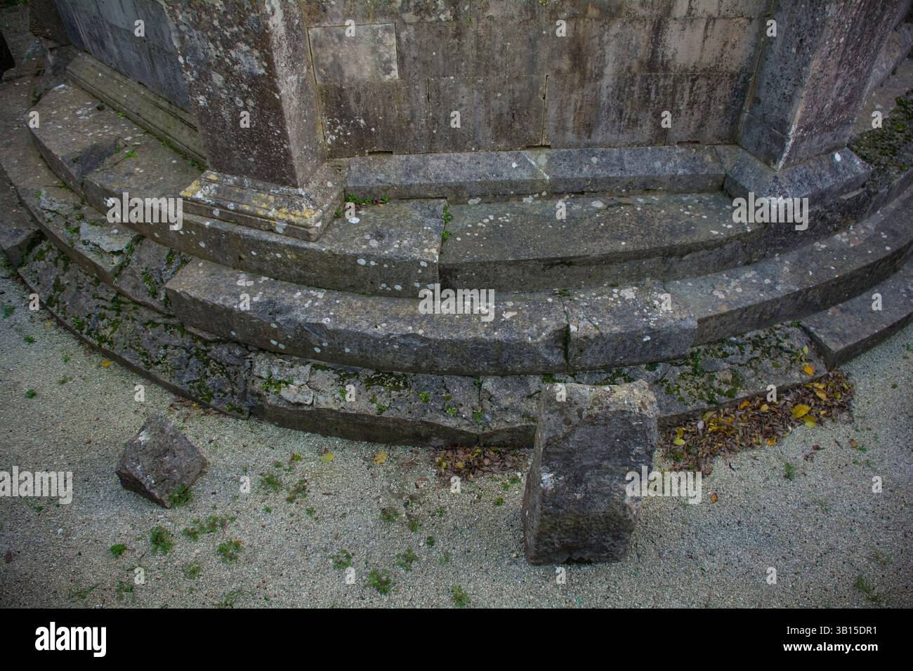 A Roman-era octagonal mausoleum in Pula, Istria, Croatia. The preserved ...