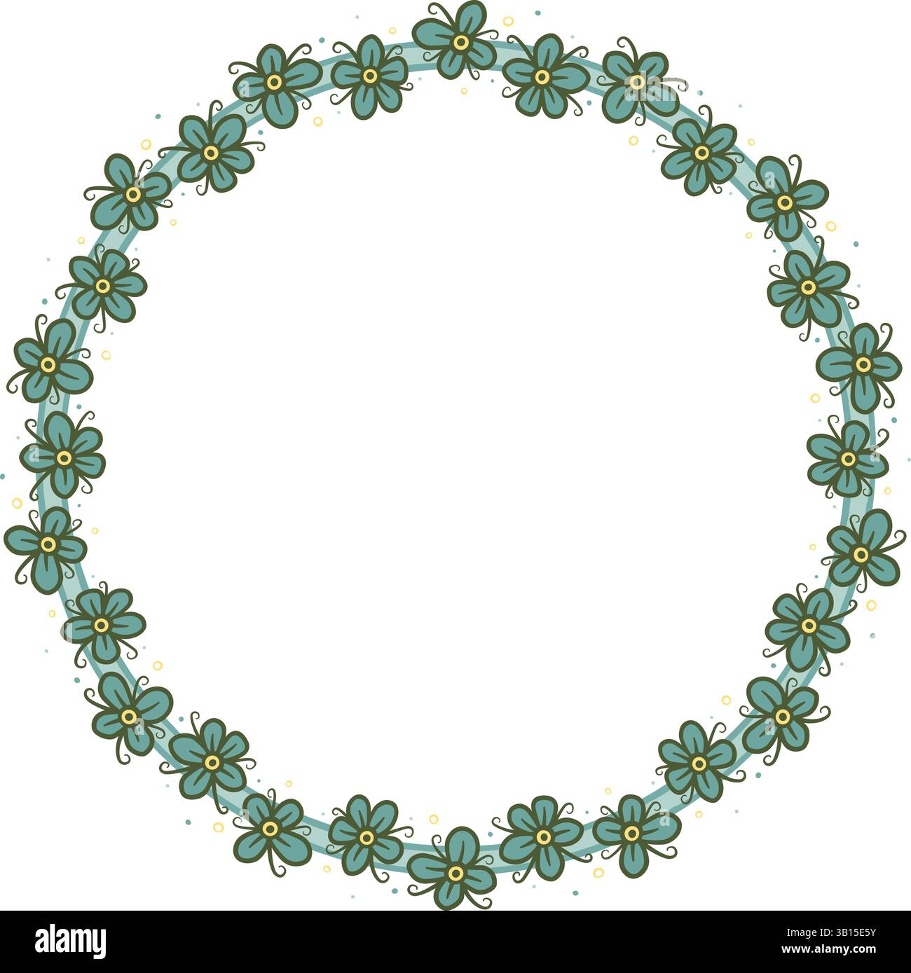 Illustration made with flowers on a white background creating a ...