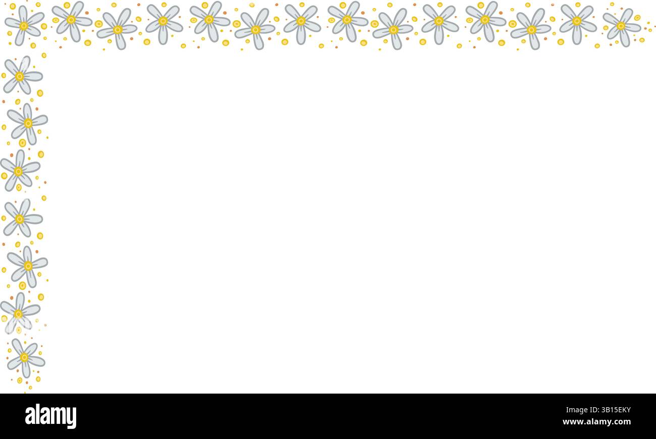 Illustration made with white flowers on a white background creating a L ...