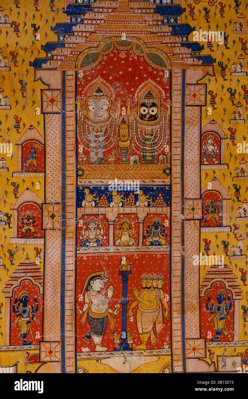 Thia Badhia (lit. Vertically served) this painting depicts the ...