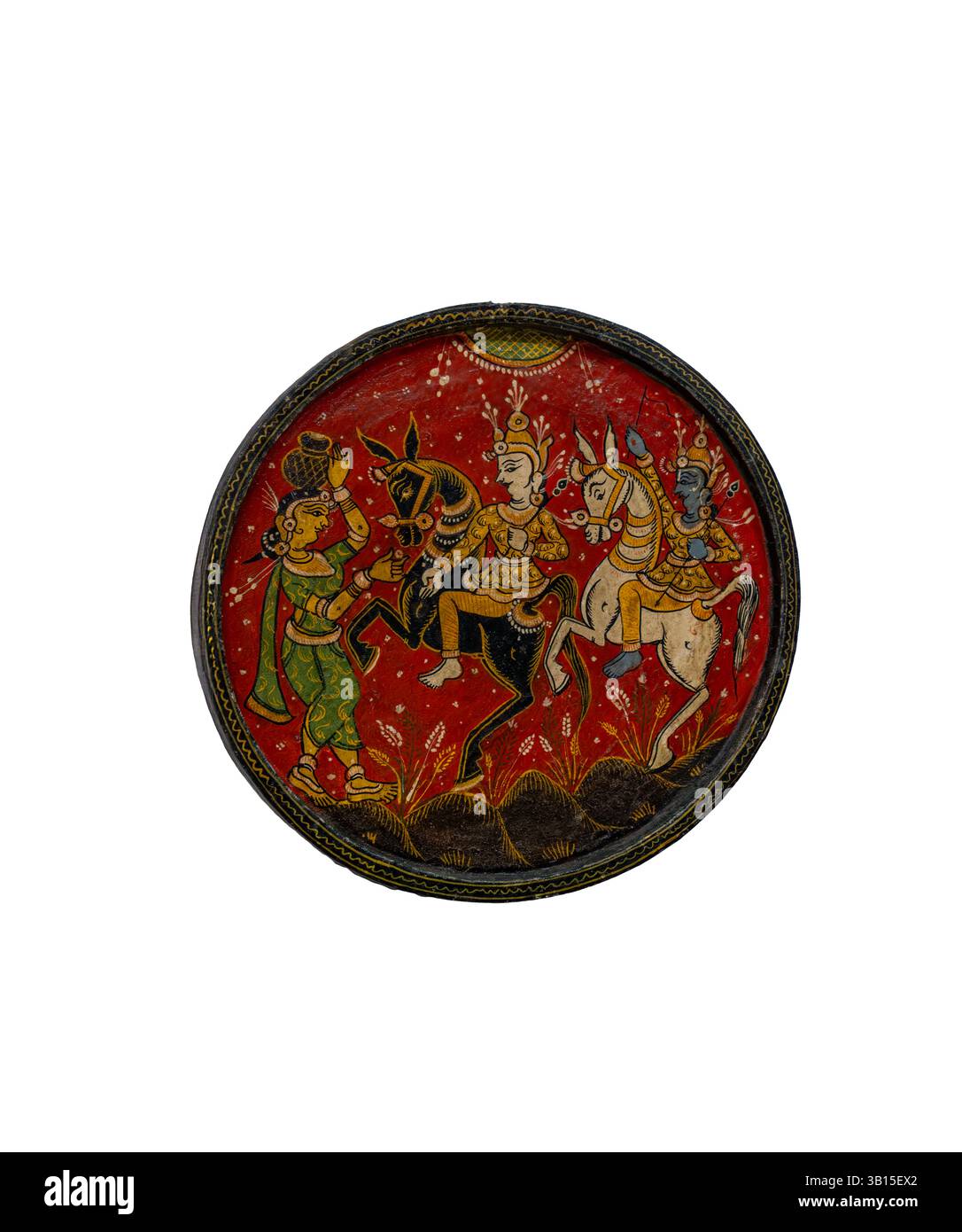 White horse india painting Cut Out Stock Images & Pictures - Alamy