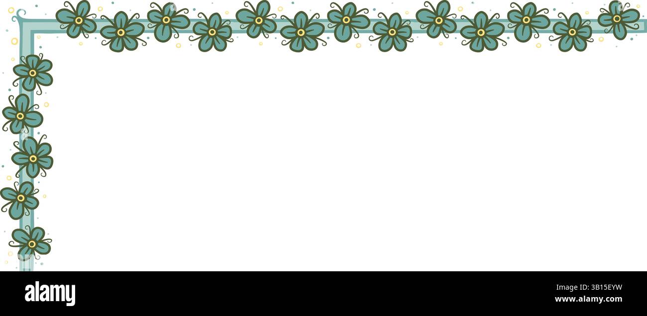 Illustration made with flowers on a white background creating a L ...