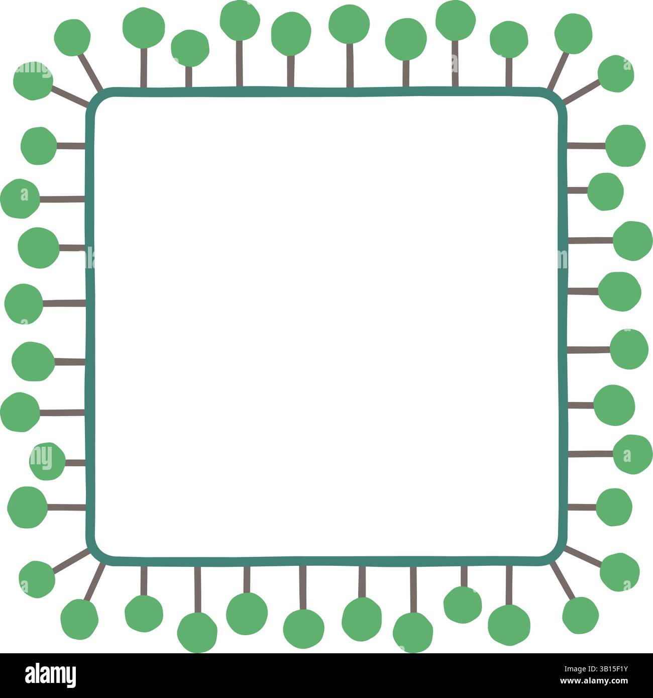 Illustration with schematic trees on a white background creating a ...
