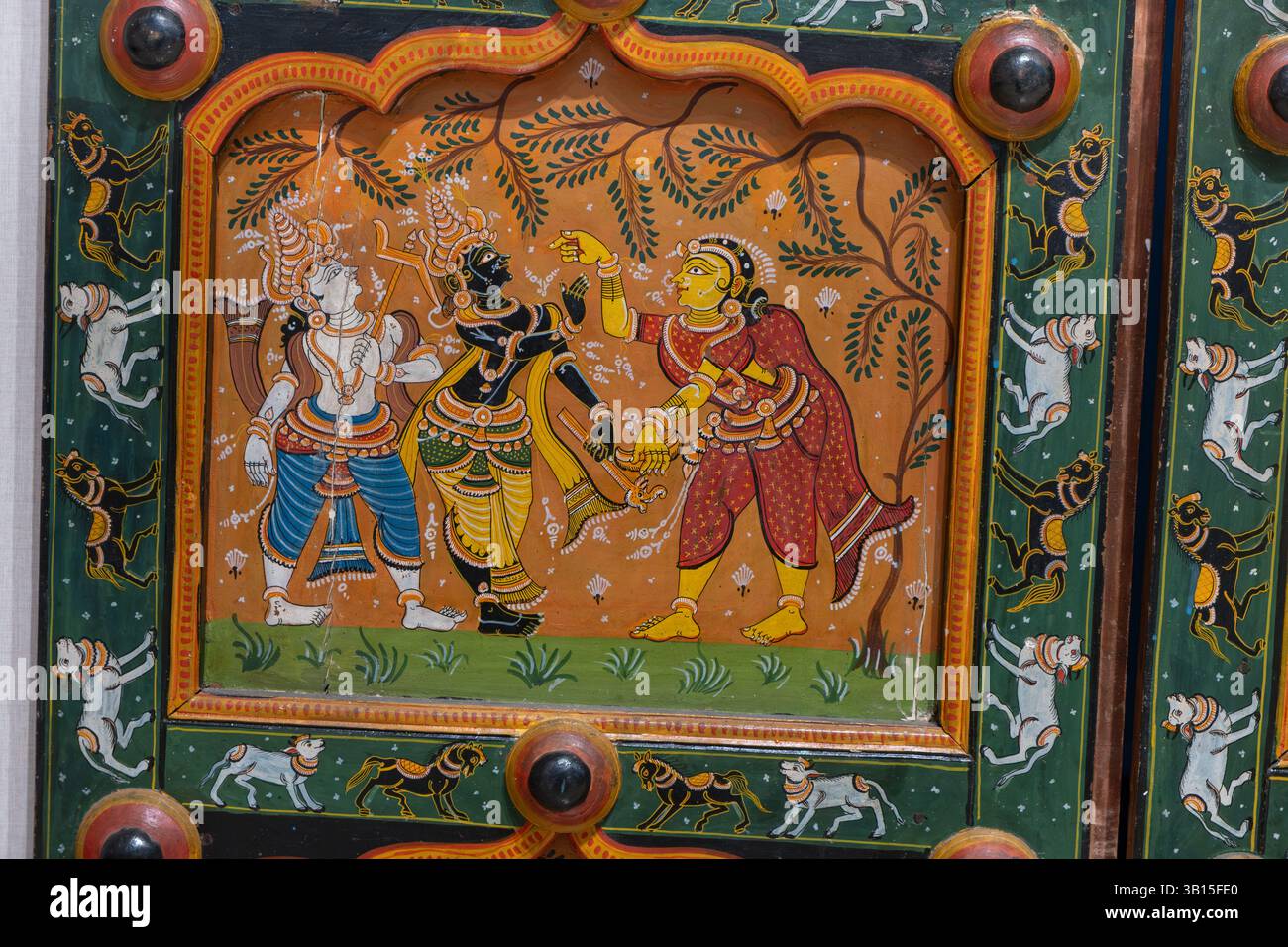 Krishna accepts an offering from the hunchbacked woman, Trivakra (Kubja ...