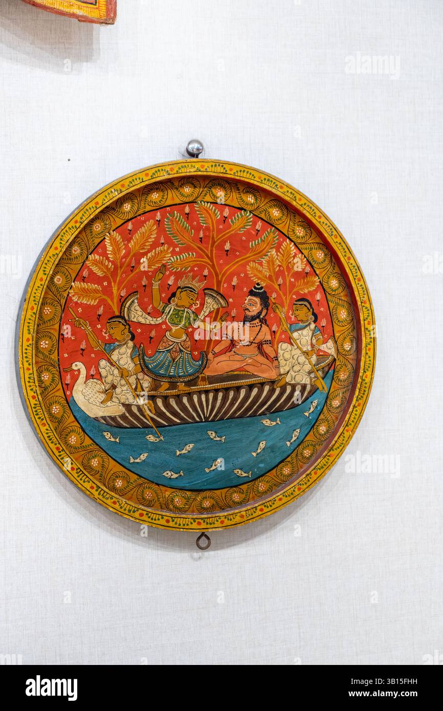 Rusyasrunga / Rishyasringa Harana, kidnapping. Papier-mâché Pattachitra ...
