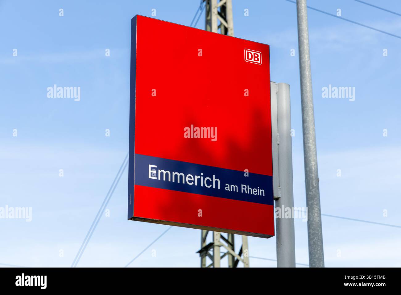 Emmerich , Germany. 19 February 2025. Emmerich train station sign Stock ...