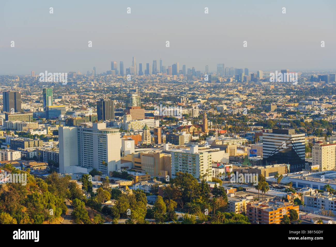 Aerial shot los angeles towers hi-res stock photography and images - Alamy