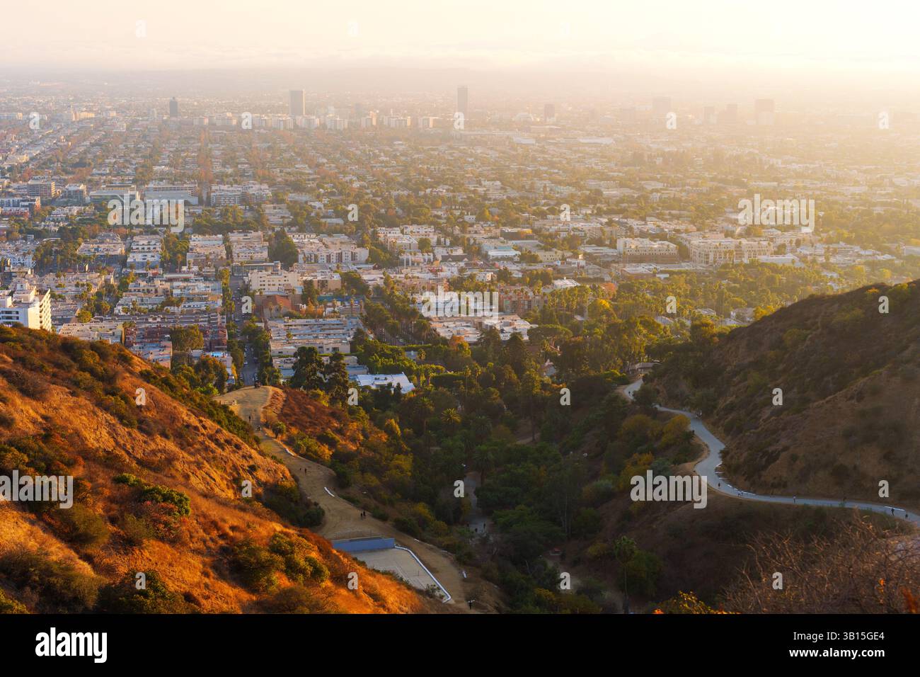 Los Angeles, California - November 28, 2024: Overhead perspective of ...