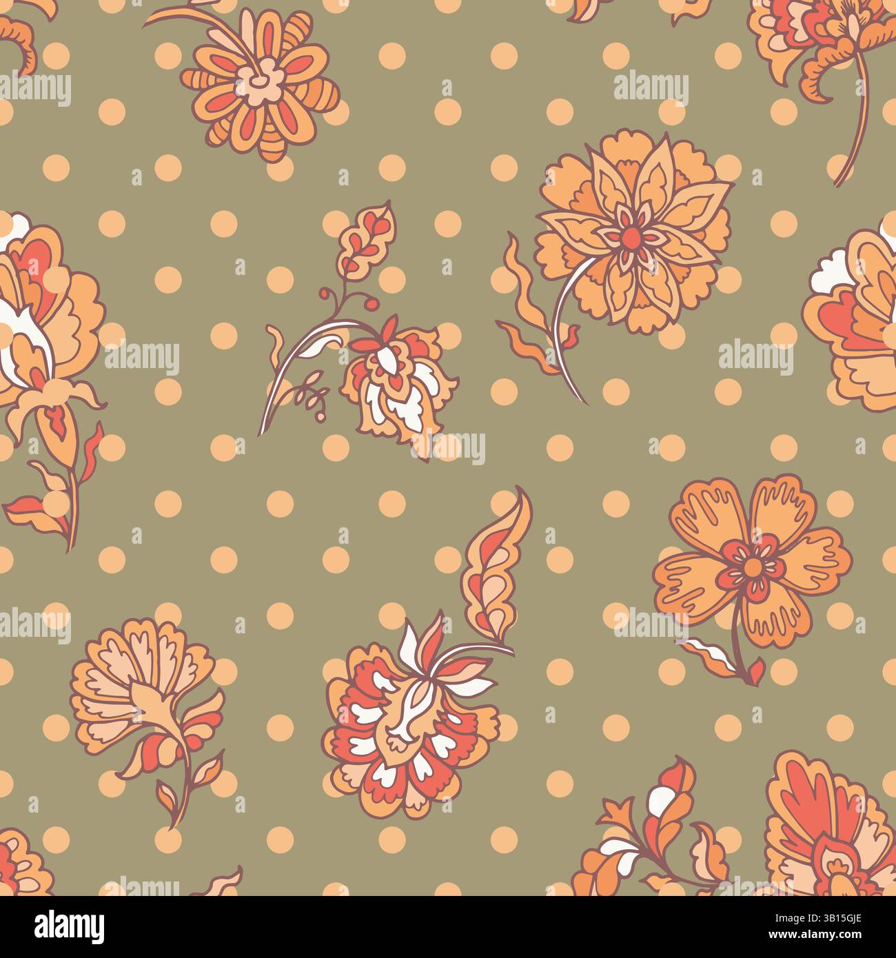 Orange yellow polka dot Stock Vector Images - Alamy