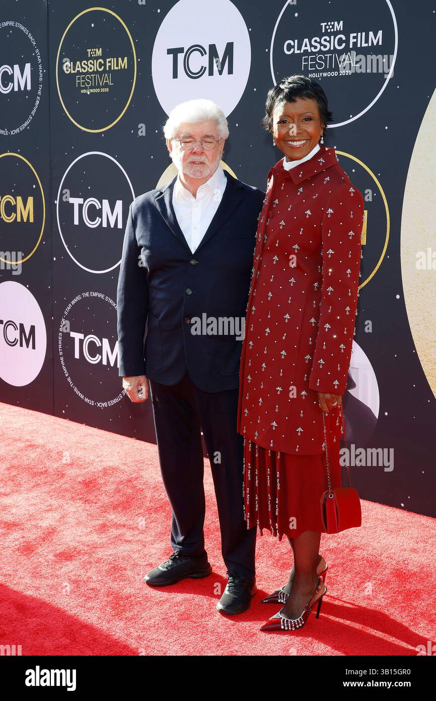 April 24, 2025, Los Angeles, California, USA: George Lucas, Mellody ...