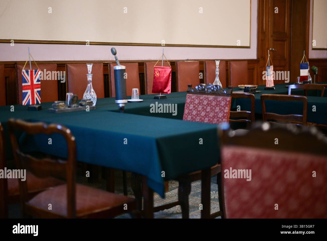 PRODUCTION - 24 April 2025, Berlin: Reproduction of the table ...