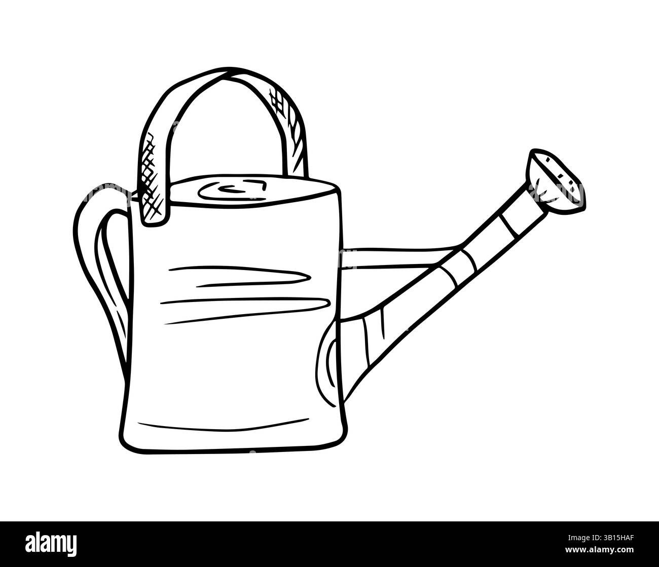 Vector illustration of a watering can, an agricultural working tool for ...