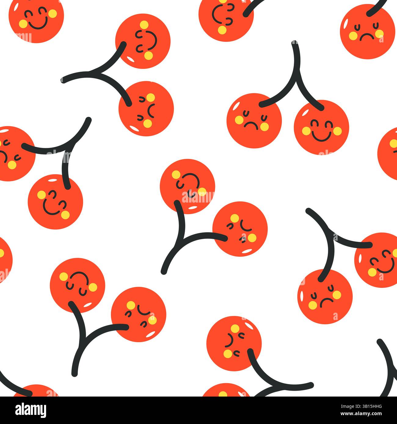 Doodle kids faces pattern Stock Vector Images - Alamy