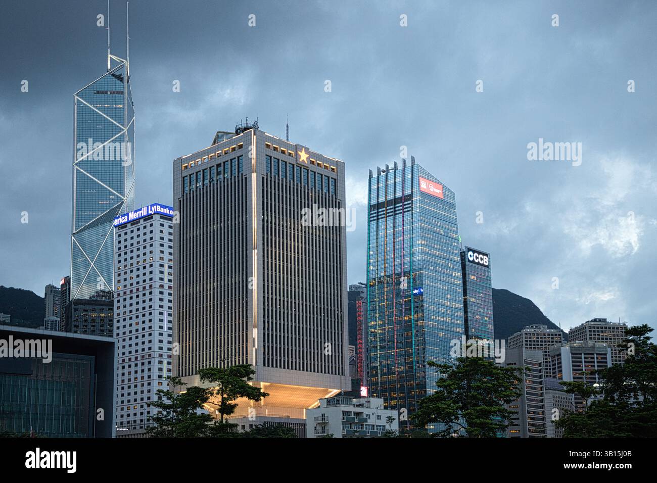 Hong Kong Financial District Architecture Stock Photo - Alamy