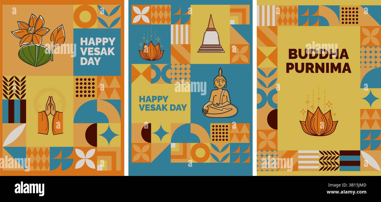 Buddhist holiday vesak concept Stock Vector Images - Alamy