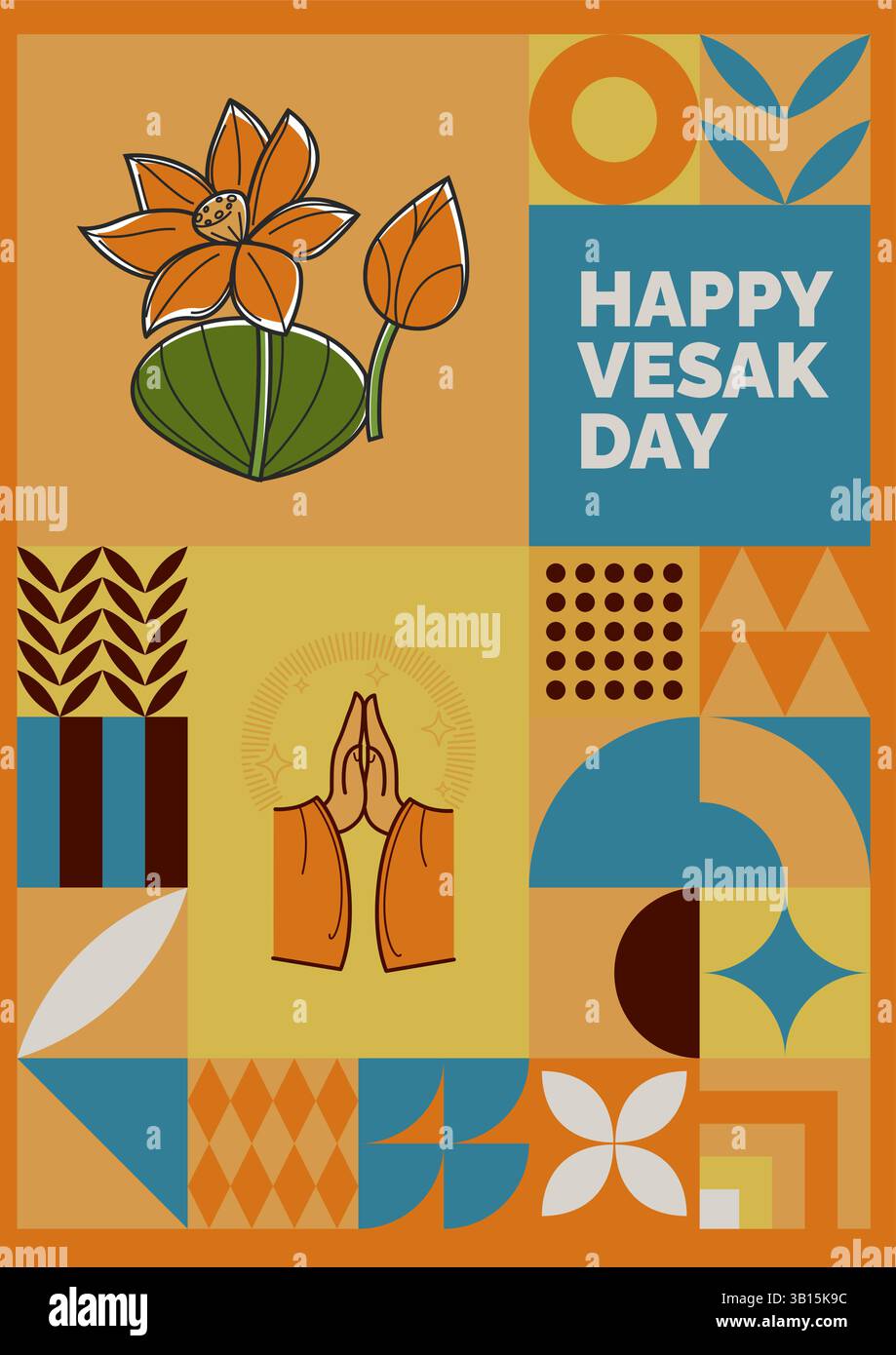 Vesak day illustration concept Stock Vector Images - Alamy