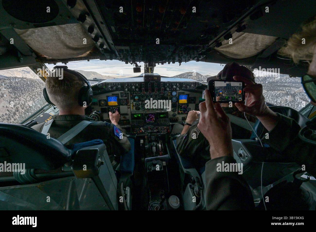 350th Air Refueling Squadron KC-135 Statotanker pilots navigate through ...