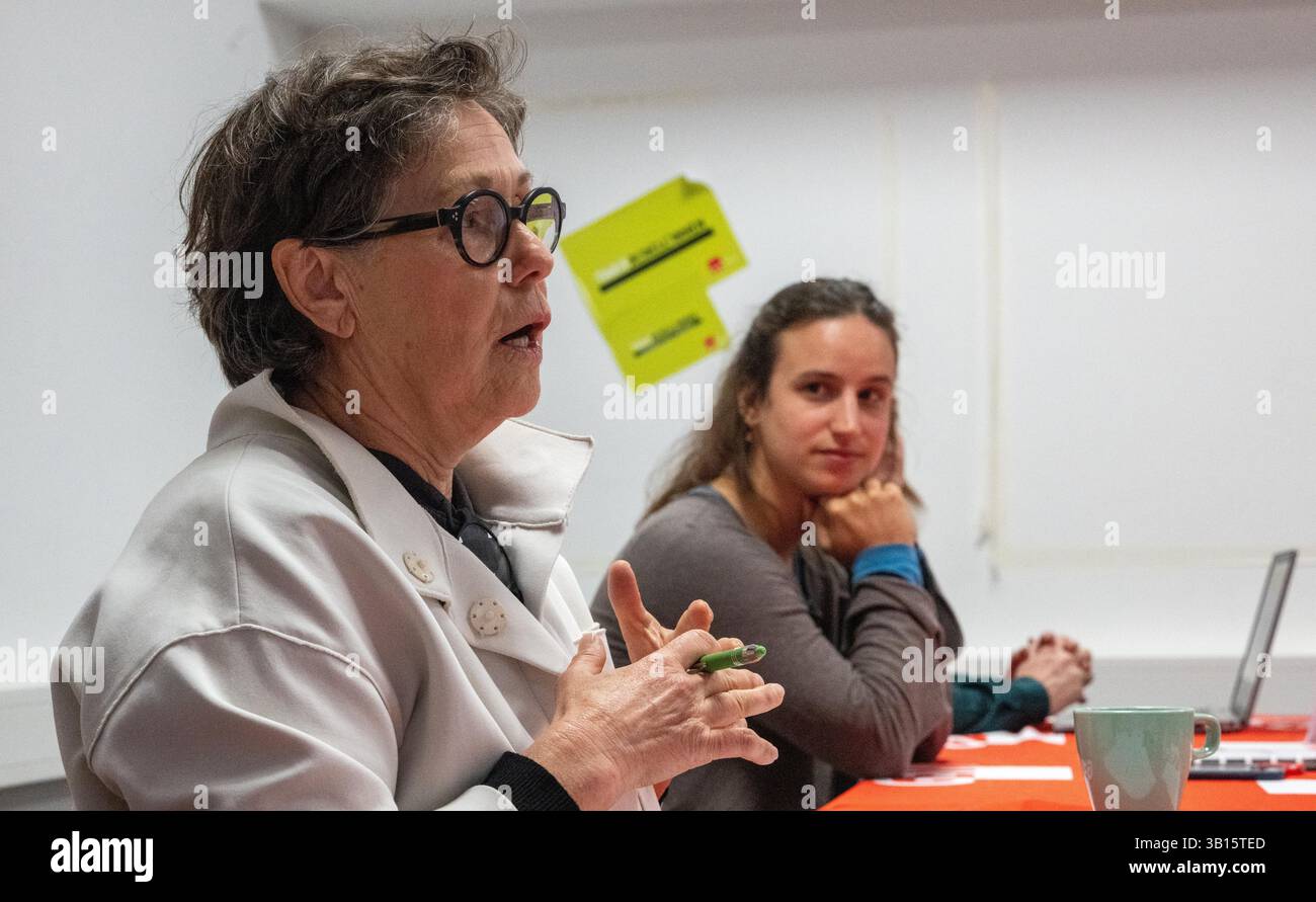 25 April 2025, Bavaria, Munich: Trainee teacher and climate activist ...