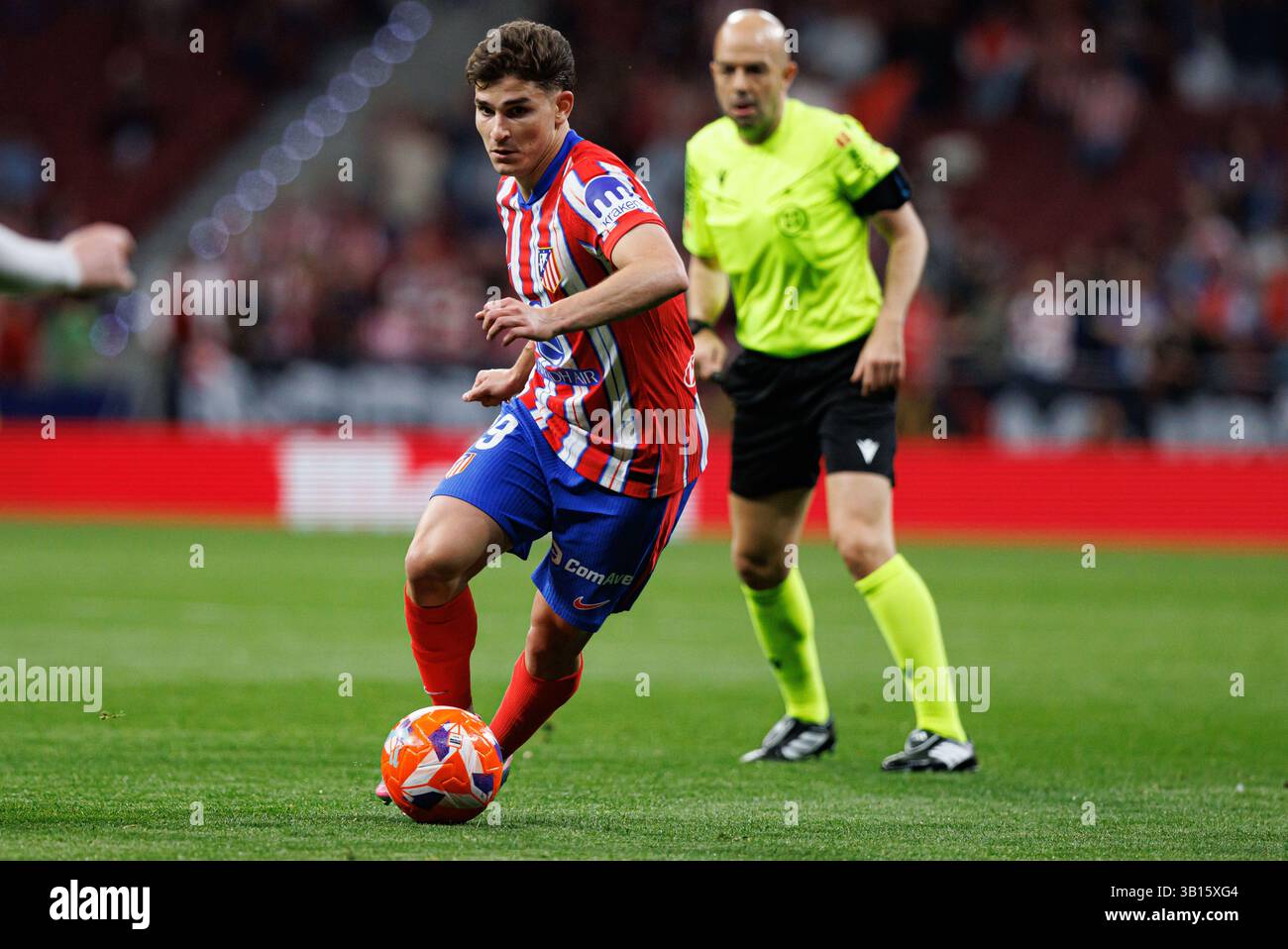 Julian Alvarez (Atletico de Madrid) seen in action during the LaLiga EA ...