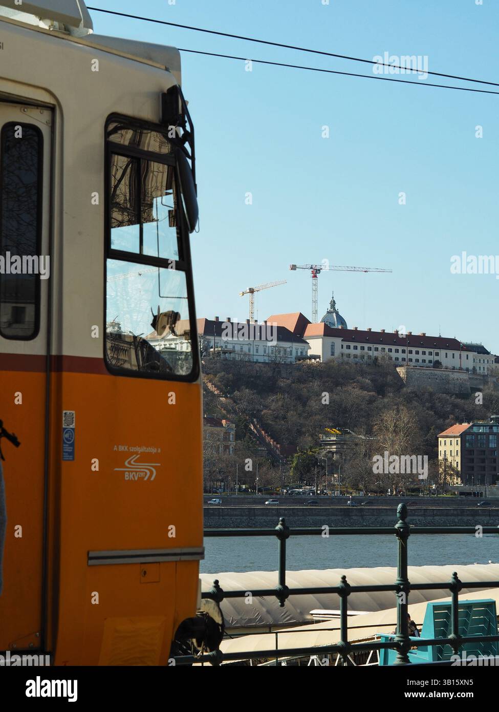 Traditional yellow Budapest tram, Hungary Stock Photo - Alamy