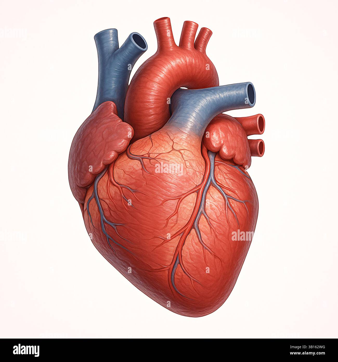 Anatomical Heart: A detailed, lifelike illustration of the human heart ...