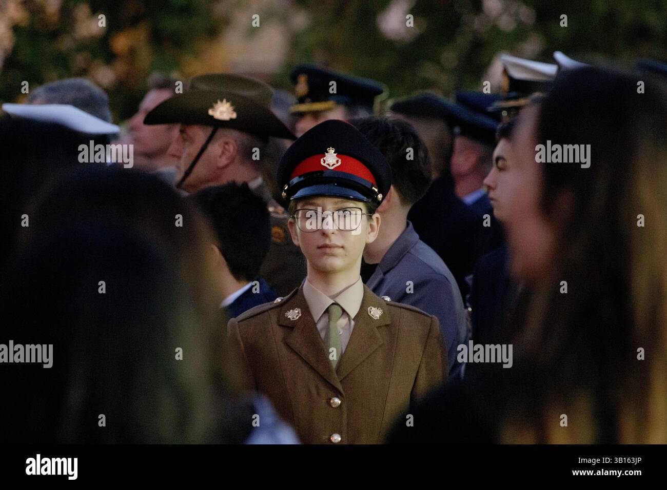 Attendees at the dawn service at Hyde Park Corner, London ...