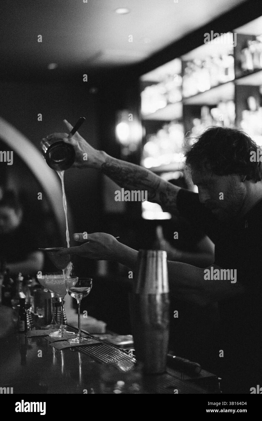 Night bar Black and White Stock Photos & Images - Alamy