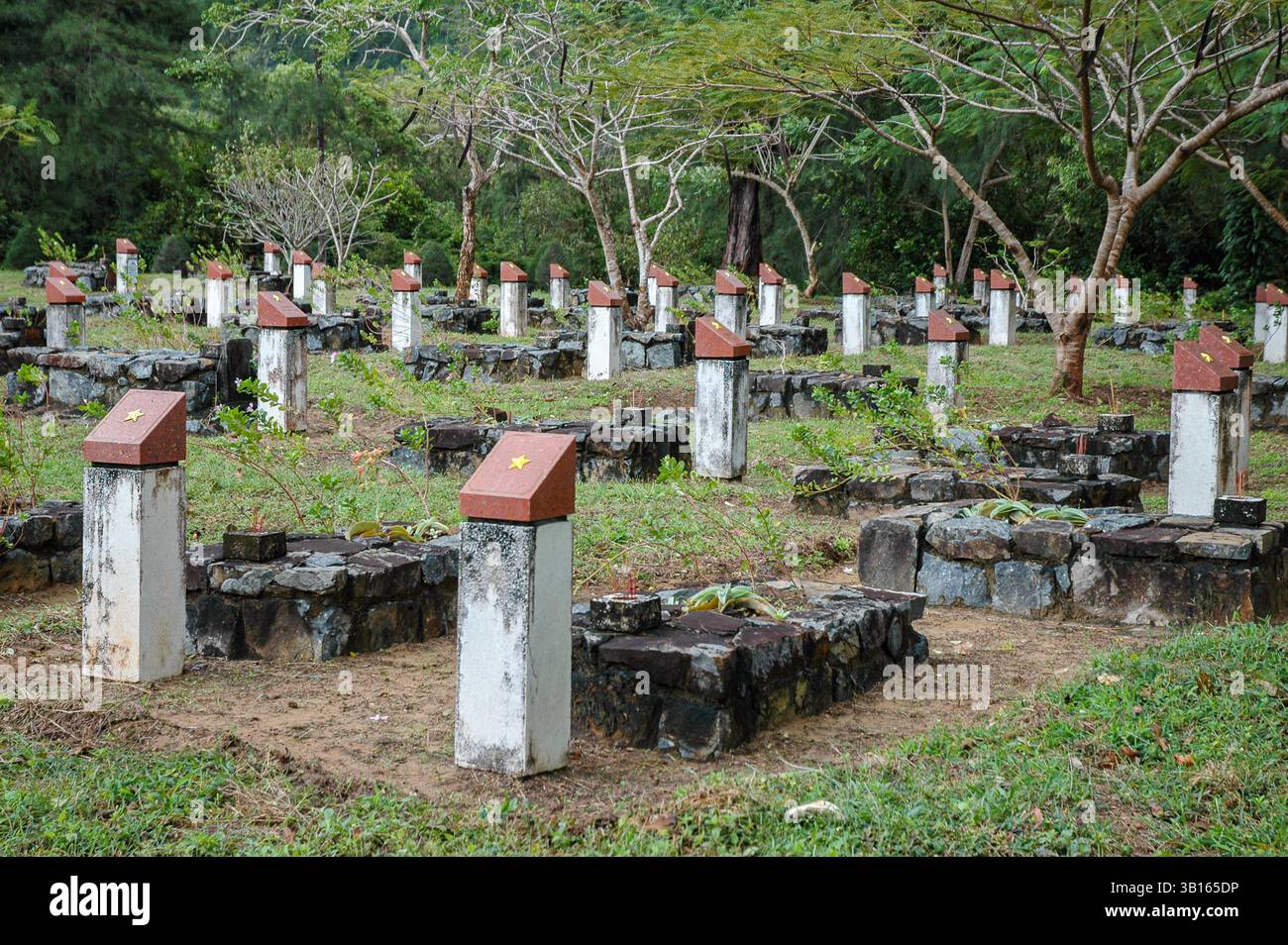 The graves of prisoners who died at Con Son Prison while under French ...
