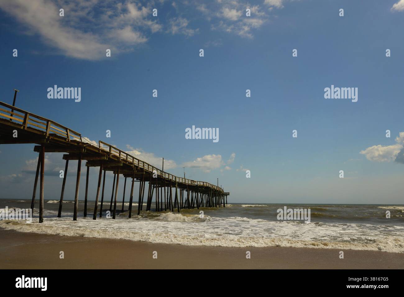 Side view Avon Pier Cape Hatteras National Seashore Stock Photo - Alamy
