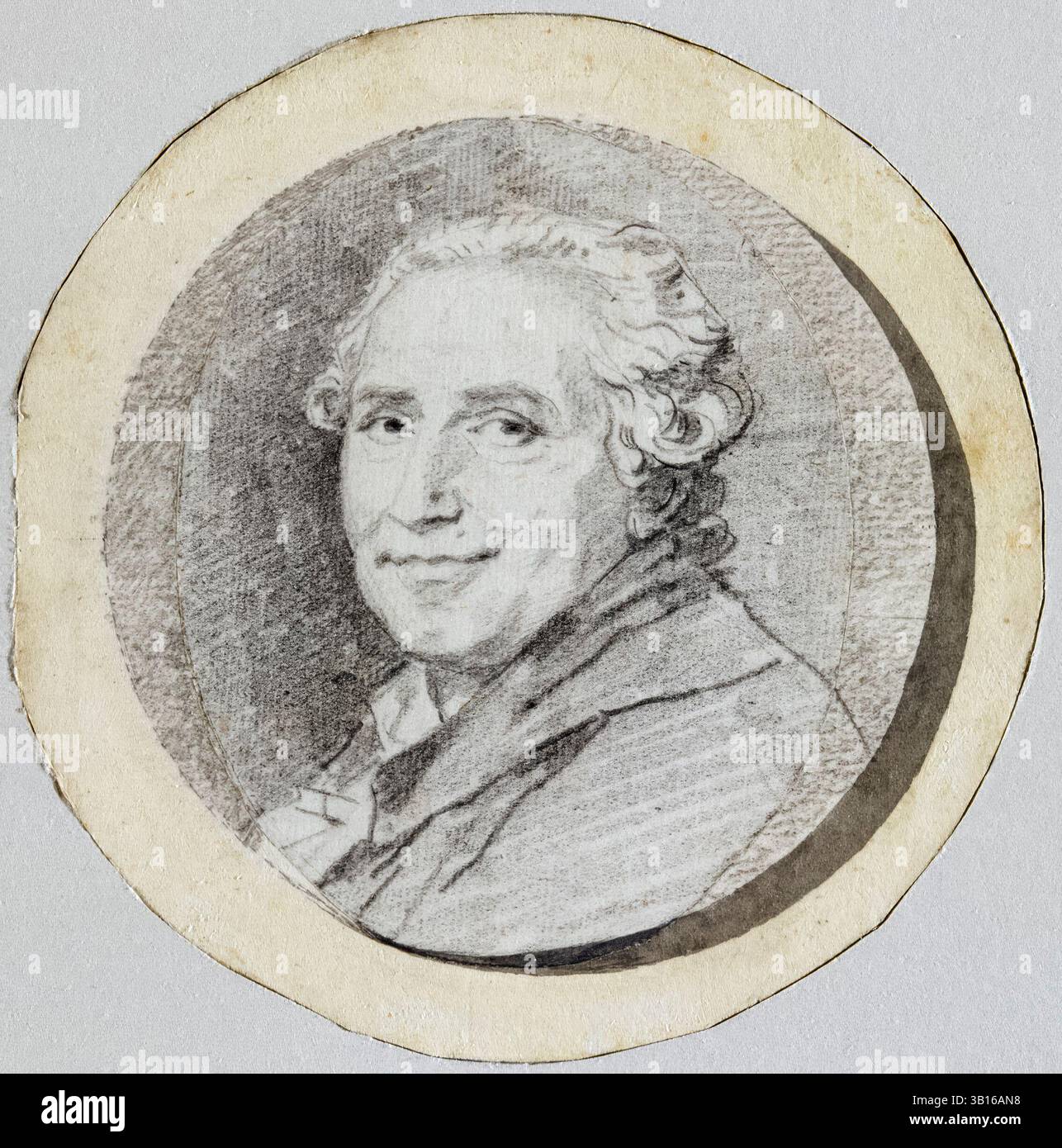 Fragonard. Self-portrait drawing of the French rococo painter Jean ...