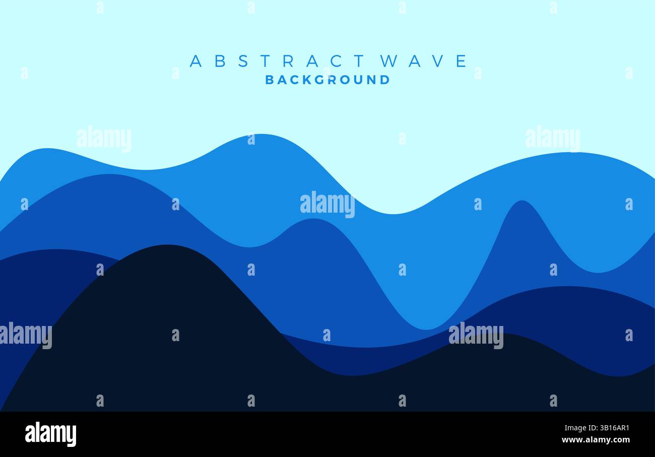 Abstract blue wave background design Stock Vector Image & Art - Alamy