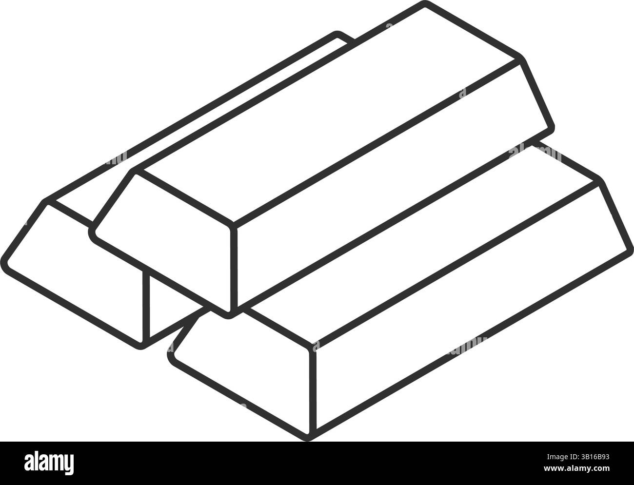 Gold bar stack icon in flat style. Golden ingot vector illustration on ...