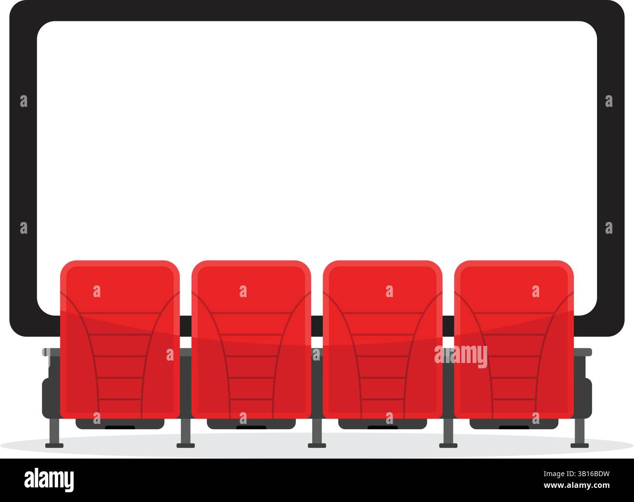 Movie seat icon in flat style. Theater armchair vector illustration on ...