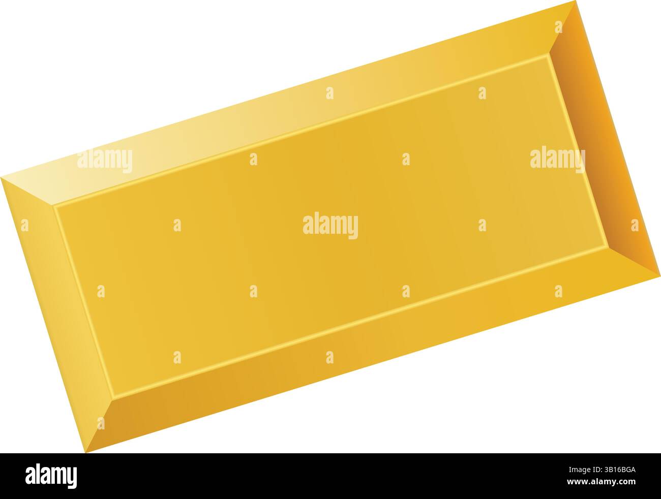 Gold bar stack icon in flat style. Golden ingot vector illustration on ...