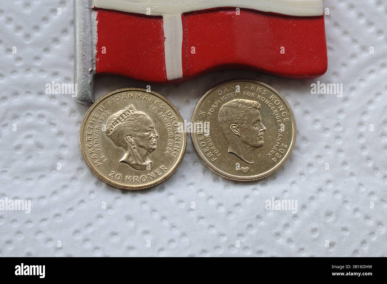 Copenhagen/ Denmark/25 april 2025 /Danish currency and new danish 20 ...