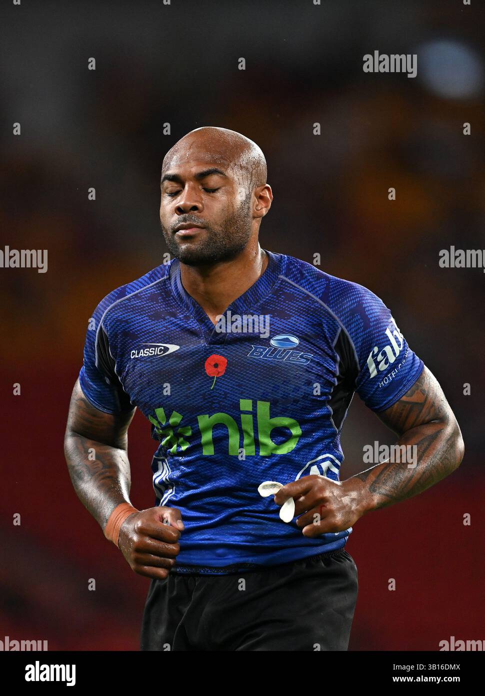 Mark Tele’aof the Blues is sent off for a dangerous tackle during the ...