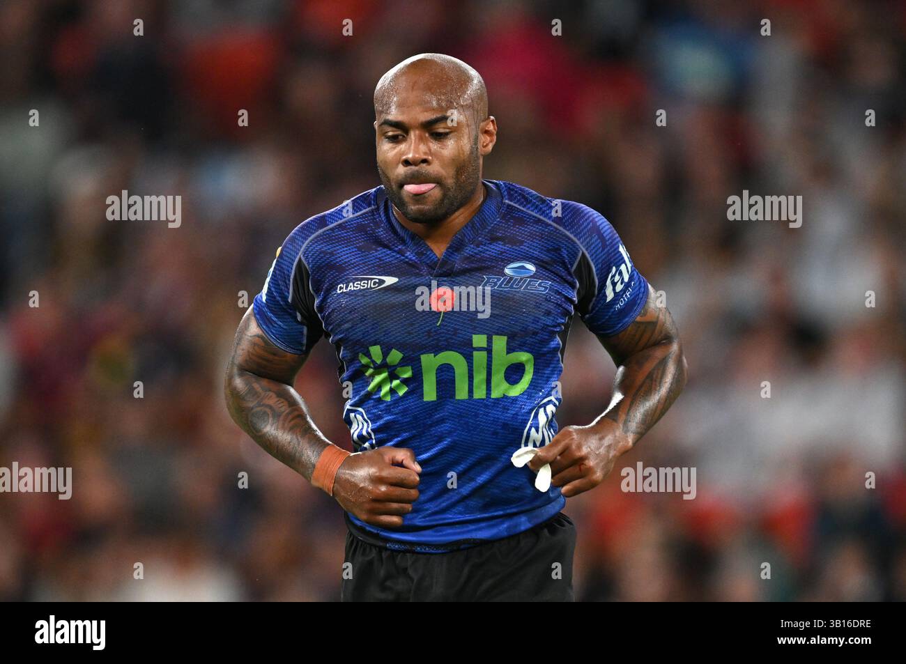 Mark Tele’aof the Blues is sent off for a dangerous tackle during the ...