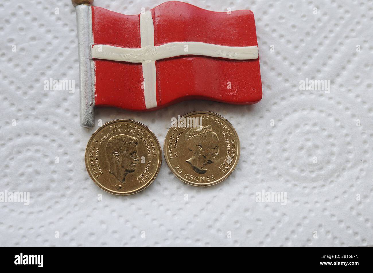 Copenhagen/ Denmark/25 april 2025 /Danish currency and new danish 20 ...