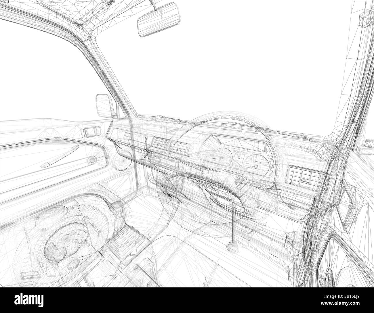 Detailed view interior dashboard Stock Vector Images - Alamy