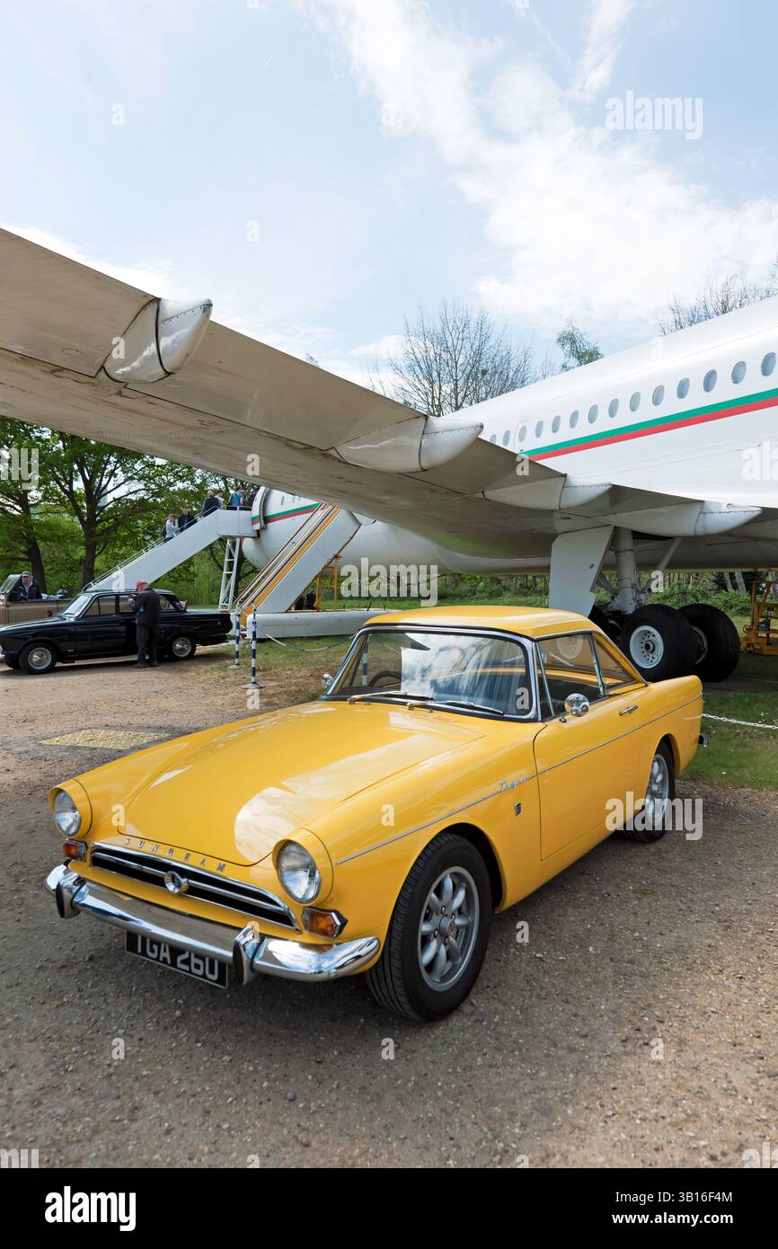 View of a Yellow, 1967, Sunbeam Tiger 260, on display in the Aircraft ...