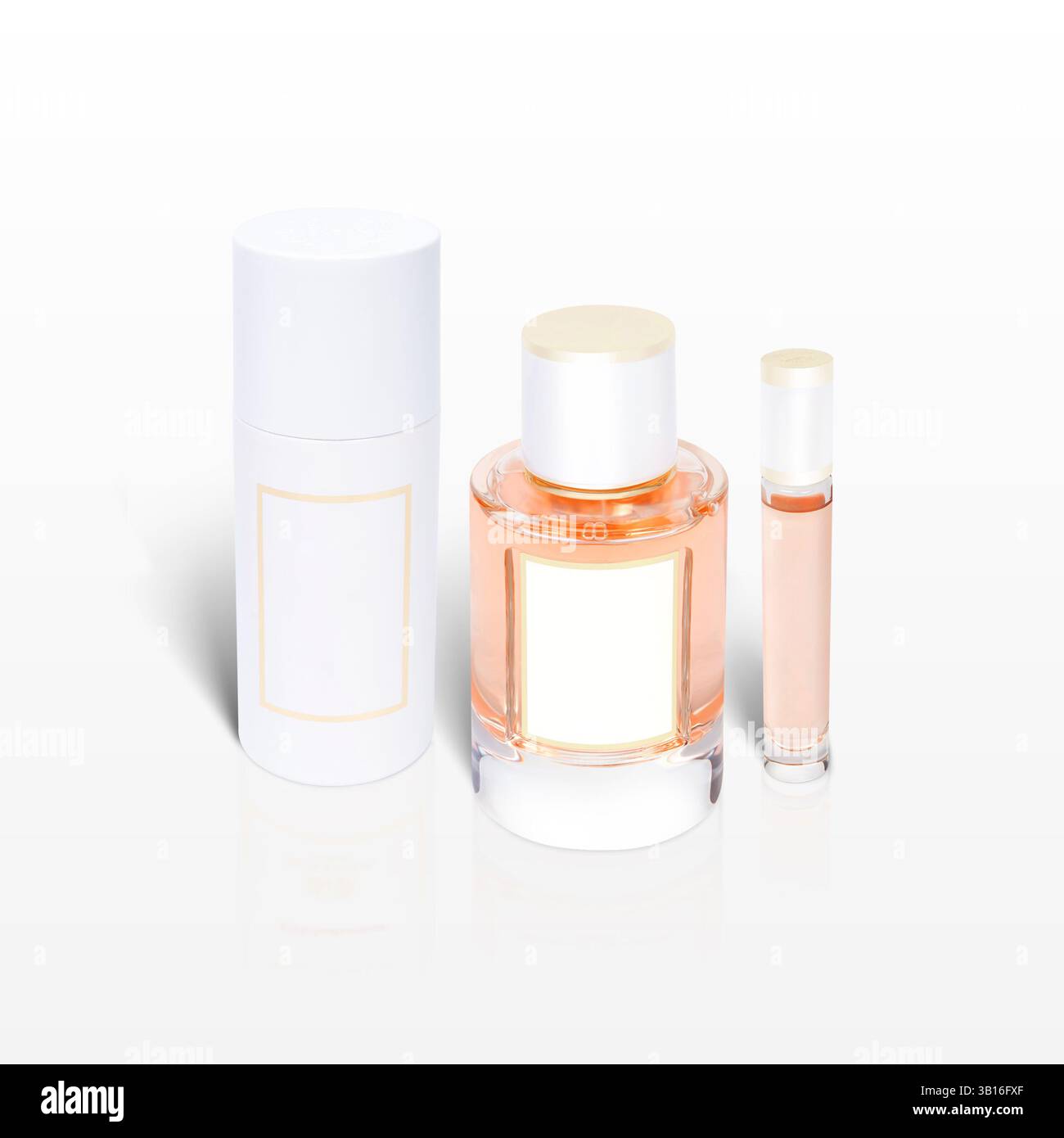 Assorted Cosmetic Collection – White & Orange Perfume Containers ...