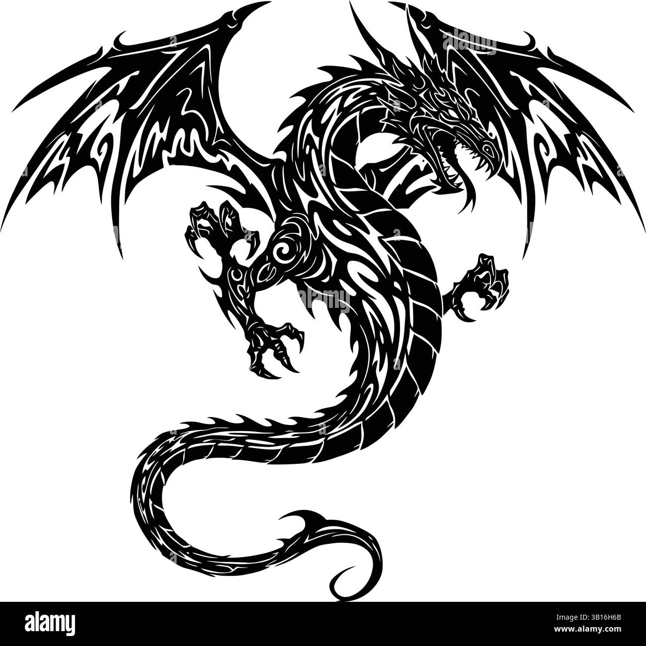 Artistic dragon illustrations in hi-res stock photography and images ...