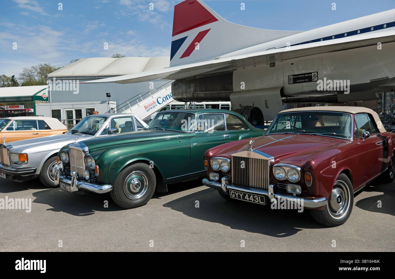 A Green, 1963, Bentley S3 (left), and a Red, 1973, Rolls Royce Silver ...