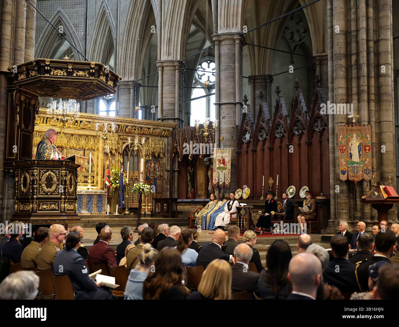 Dean of Westminster, the Very Reverend Dr David Hoyle speaks during a ...